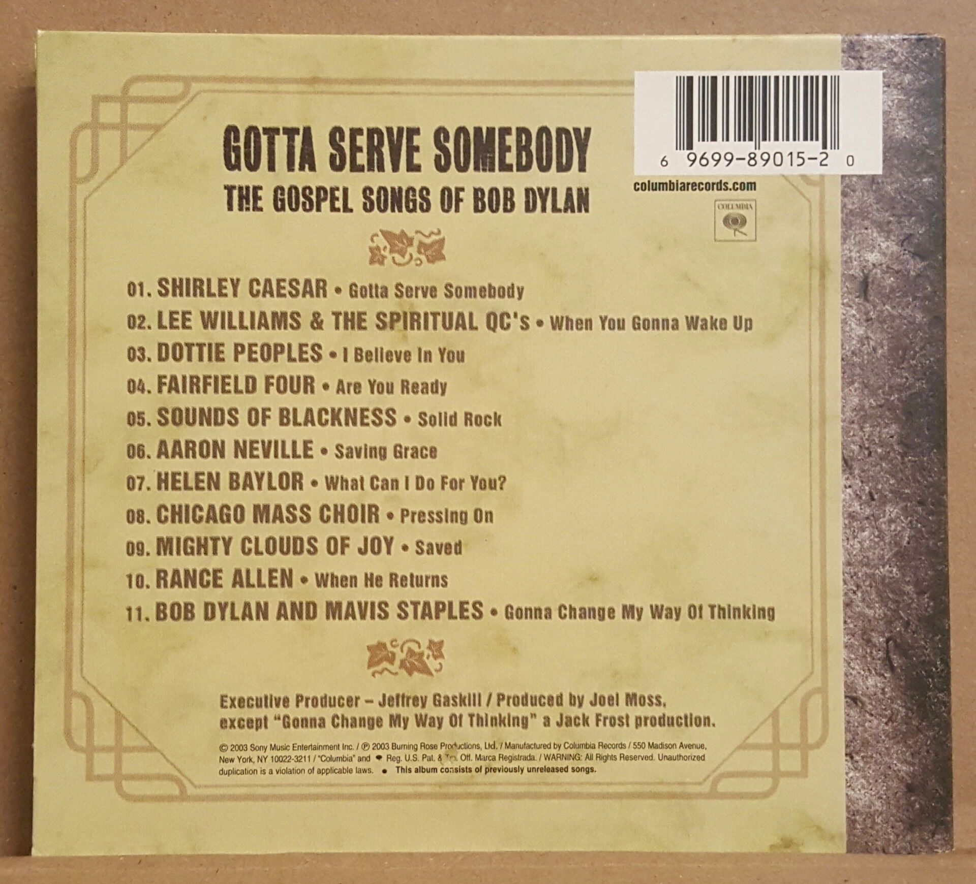 GOTTA SERVE SOMEBODY - GOSPEL SONGS OF BOB DYLAN / VARIOUS ARTISTS ... GOTTA SERVE SOMEBODY - GOSPEL SONGS OF BOB DYLAN / VARIOUS ARTISTS ...