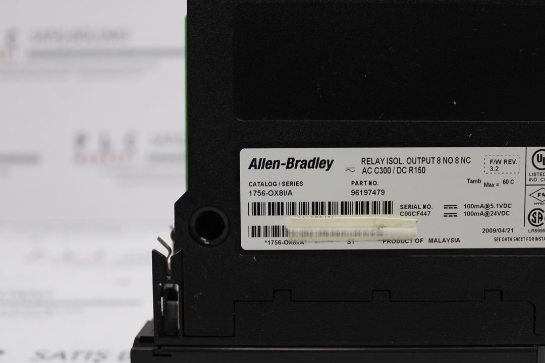1756-OX8I ALLEN BRADLEY DIGITAL OUTPUT MODULE 8DO 125VDC, 125/240VAC 2 ...
