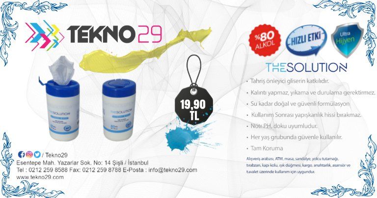 The Solution %80 Alkollü Islak Mendil 80 Adet The Solution %80 Alkollü Islak Mendil 80 Adet