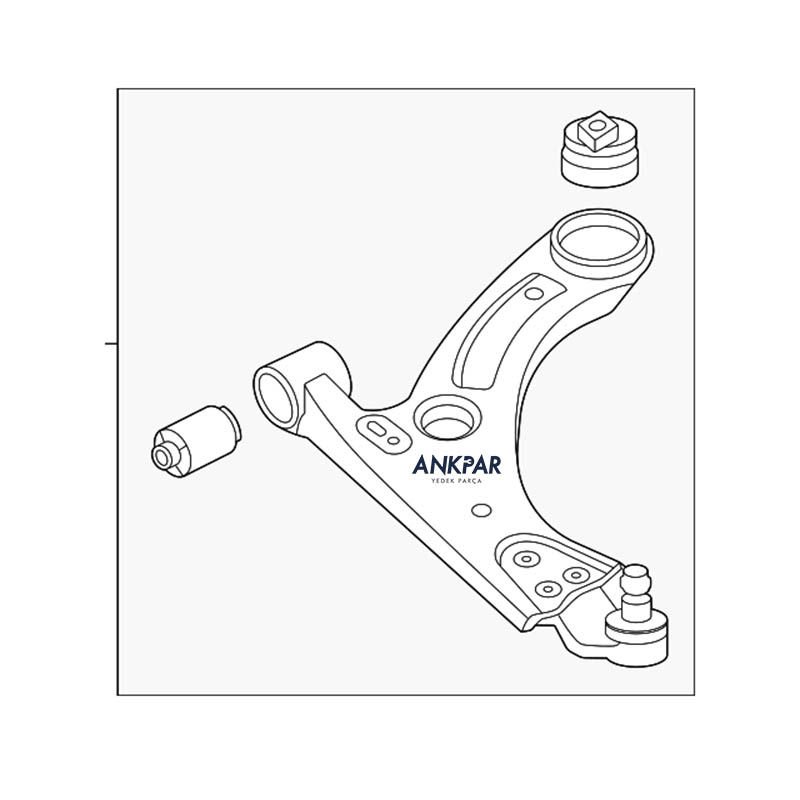 Volvo XC40 Sol Alt Tabla Salıncak Rotilli 32221283- Teknorot Volvo XC40 Sol Alt Tabla Salıncak Rotilli 32221283- Teknorot