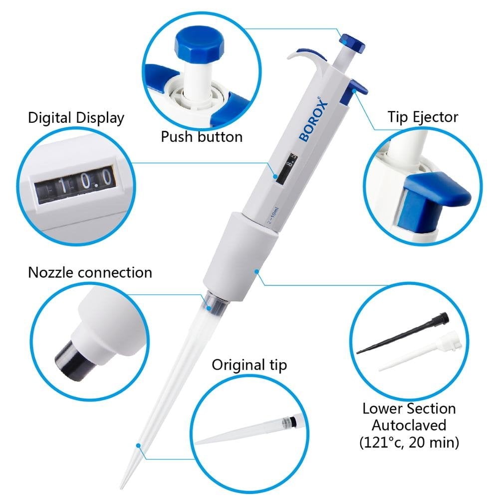 Otomatik Pipet 2 - 10ml - Otoklavlanabilir Mikropipet Ayarlanabilir Otomatik Pipet 2 - 10ml - Otoklavlanabilir Mikropipet Ayarlanabilir