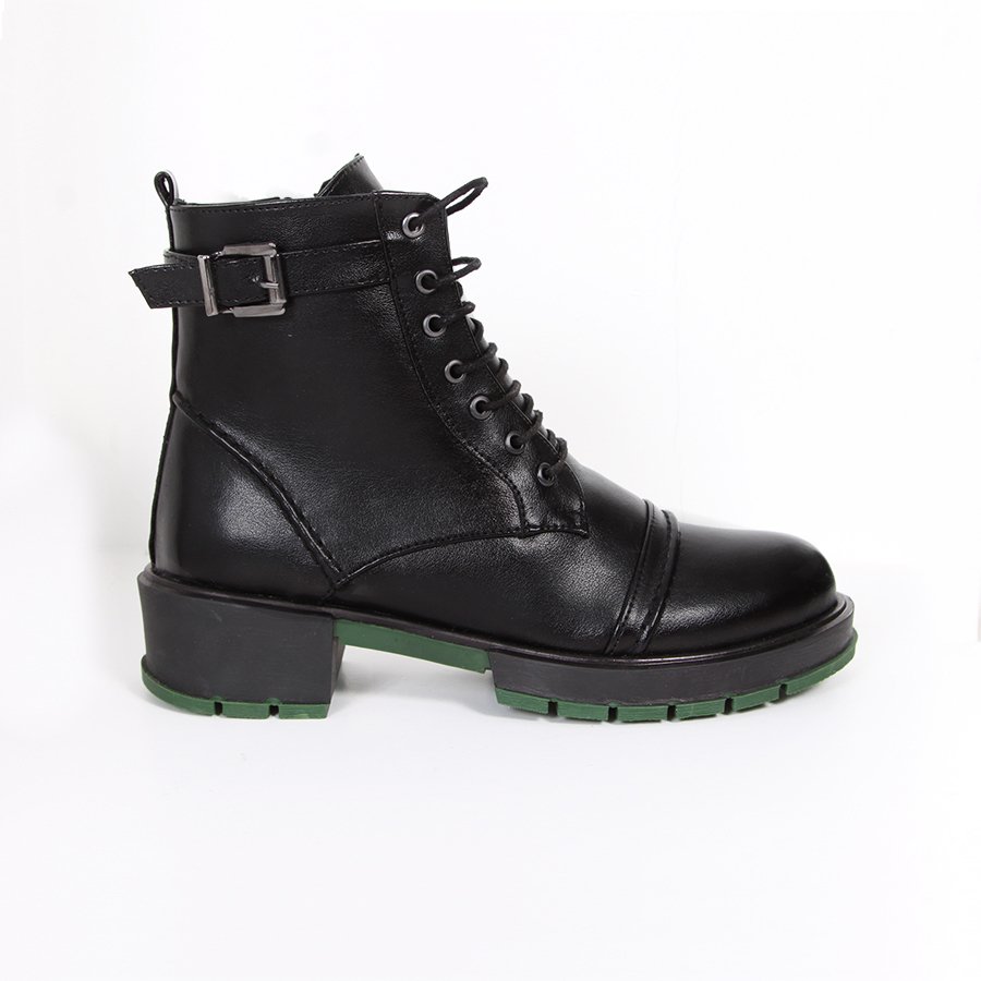 Kap-in - Postal Bot - Siyah Metal Toe Kalın Topuklu Bot - Siyah 183,33 TL